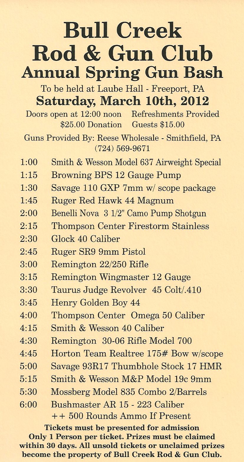 Full O'Bull Gazette: Spring Gun Bash