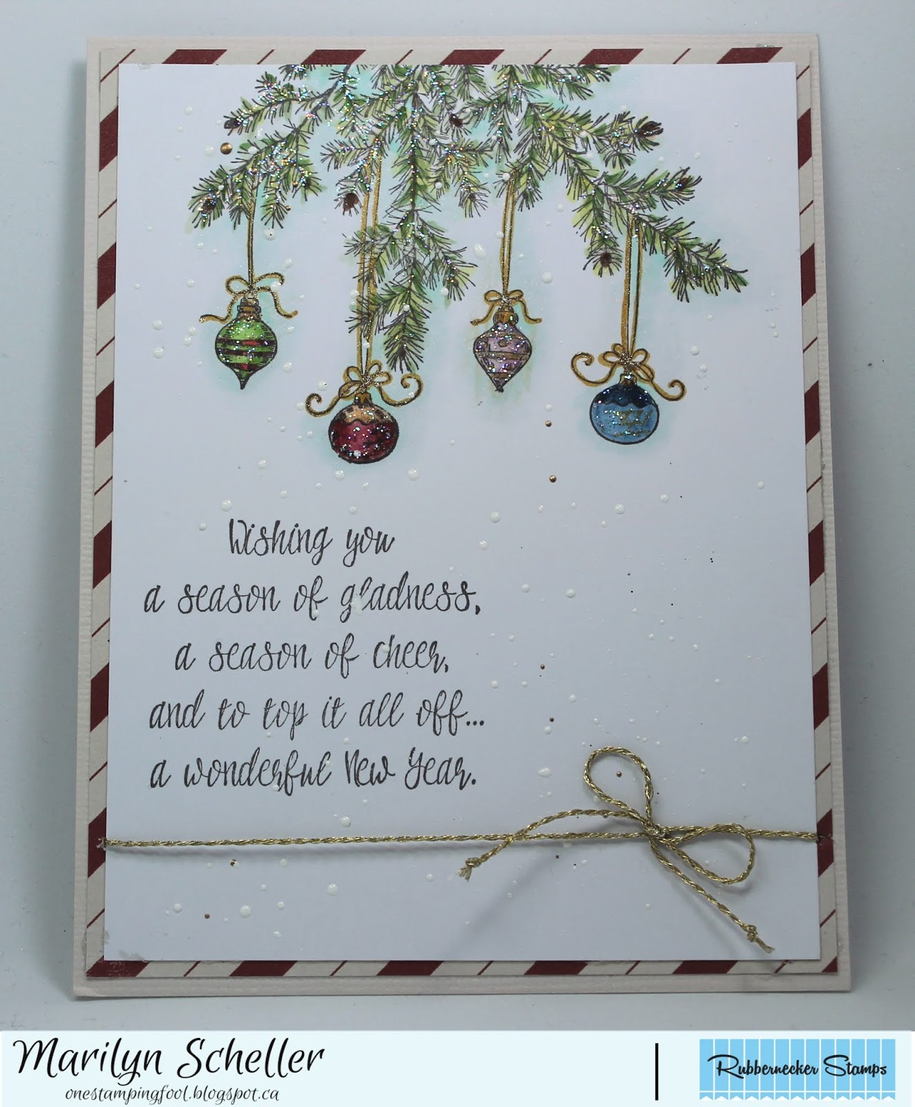 One Stamping Fool: Ornament Branches - Rubbernecker Stamps