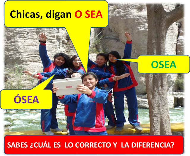 CREANDO TALENTOS, DESARROLLANDO FUTURO: ¿Osea, o sea u ósea?