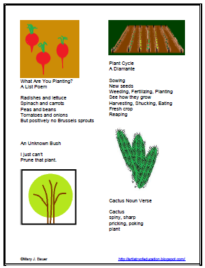 Poetry Printable: Plant Poems - Classroom Freebies