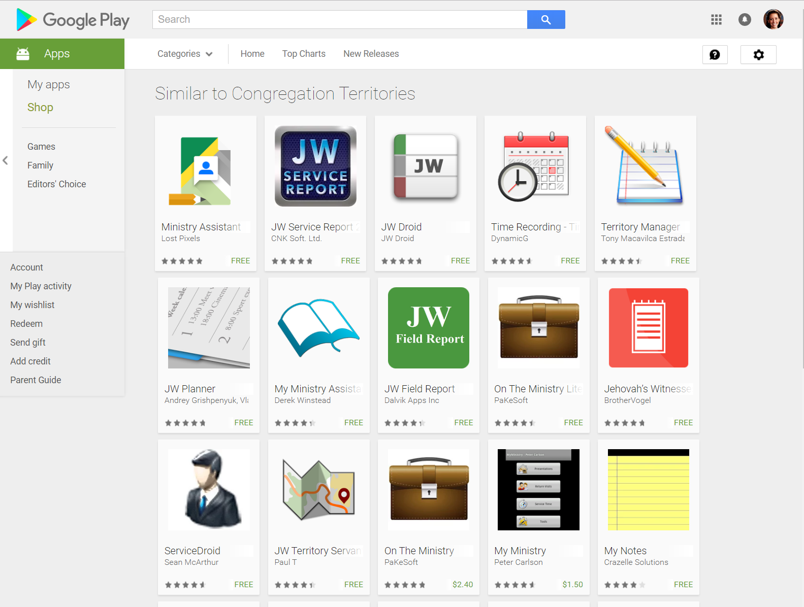 Android apps for Jehovah's Witnesses (there was nothing else to call ...