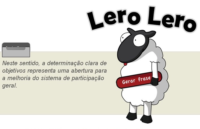 Hablando Más: Recomendación: Gerador de Lero-lero