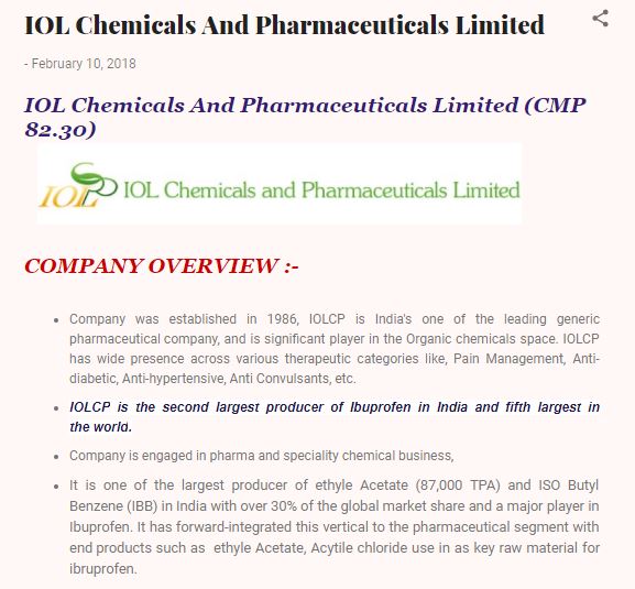 Fineotex Chemical, IOLCP & NALCO given hadsome returns in short term