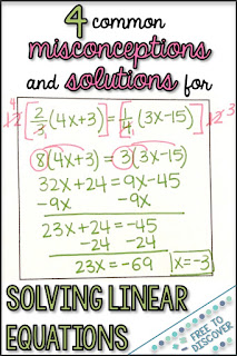 Math Misconception: Solving Linear Equations | Free to Discover