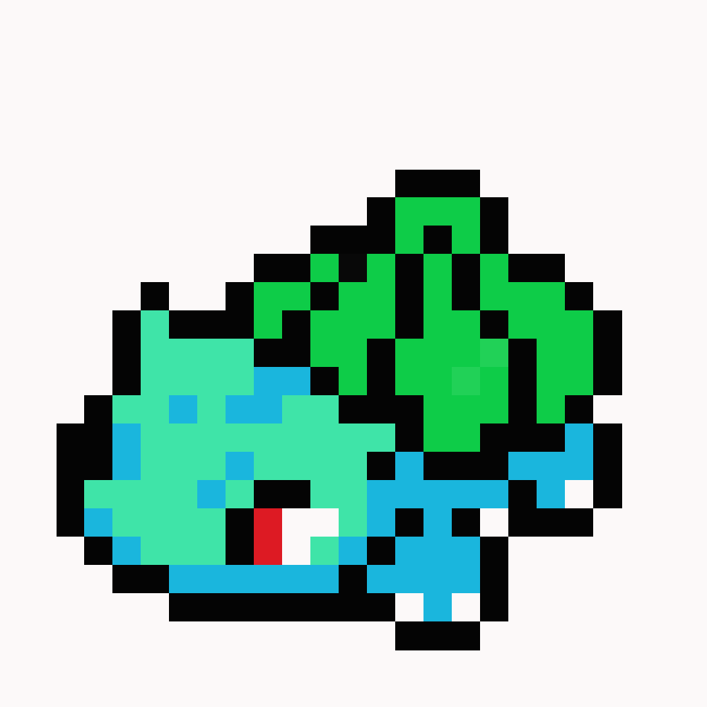 myles rop graphic design assignments : Bulbasaur Pixel Art