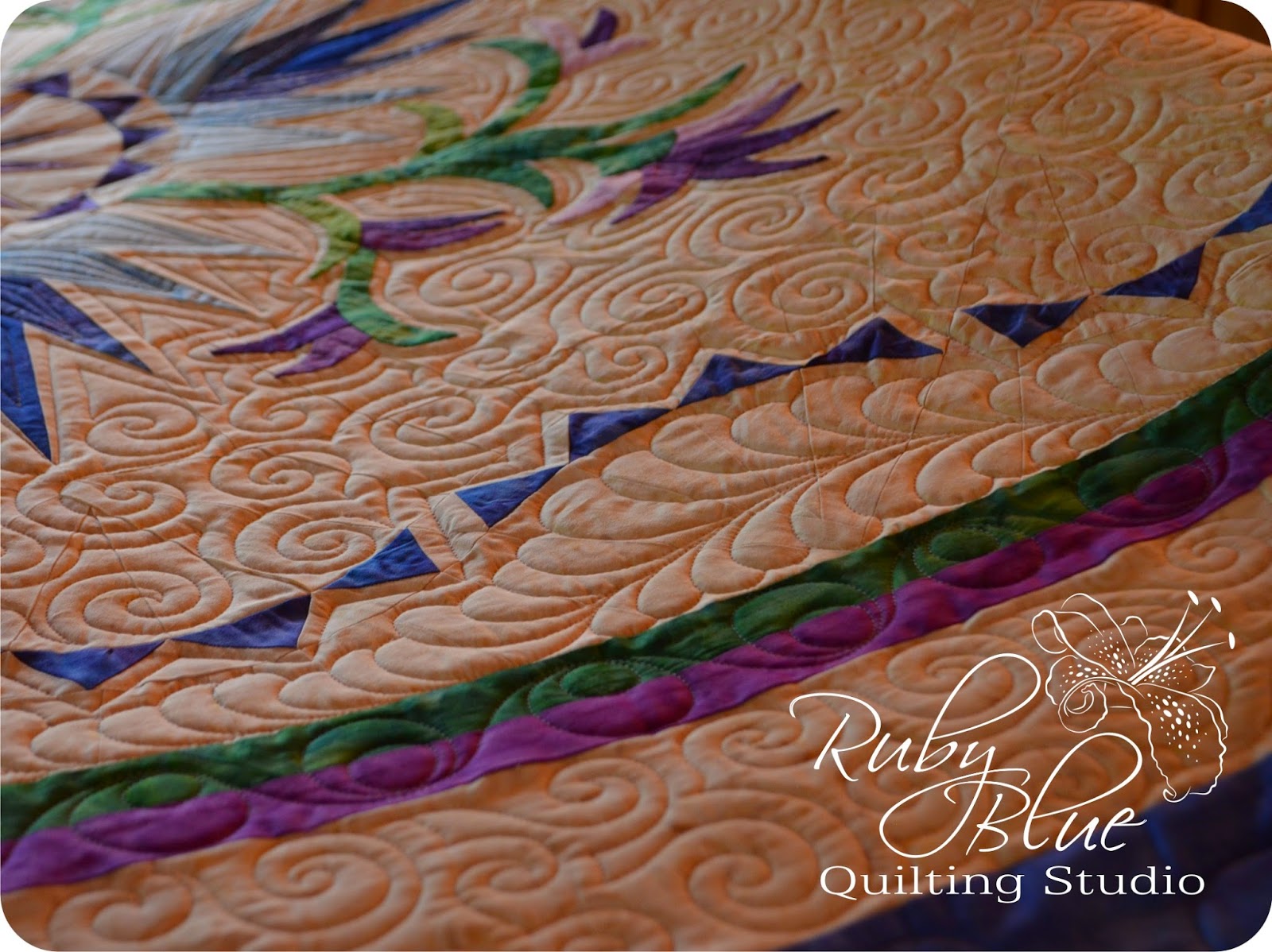 Ruby Blue Quilting Studio: Machine Quilting: Cactus Rose