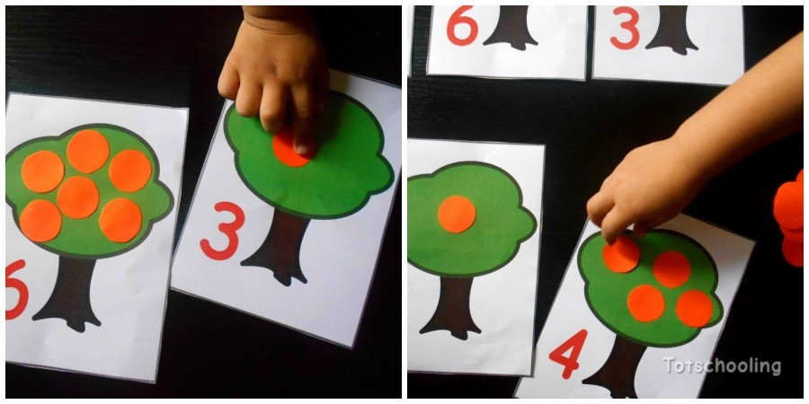 Orange Tree Counting Activity with Free Printable | Totschooling ...