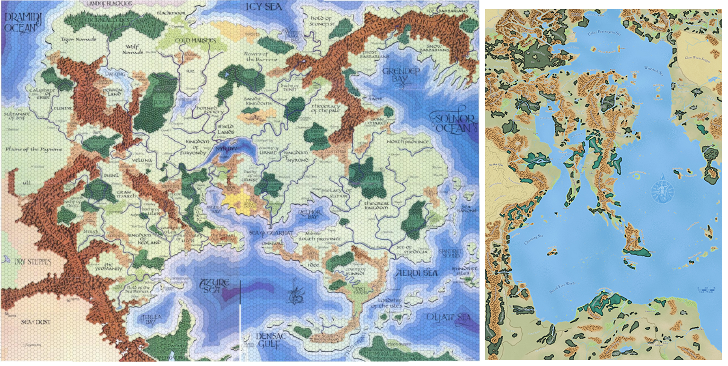Size comparison of the Wilderlands and Greyhawk - The Piazza