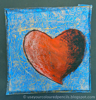 Use Your Coloured Pencils: Textured Heart Paintings