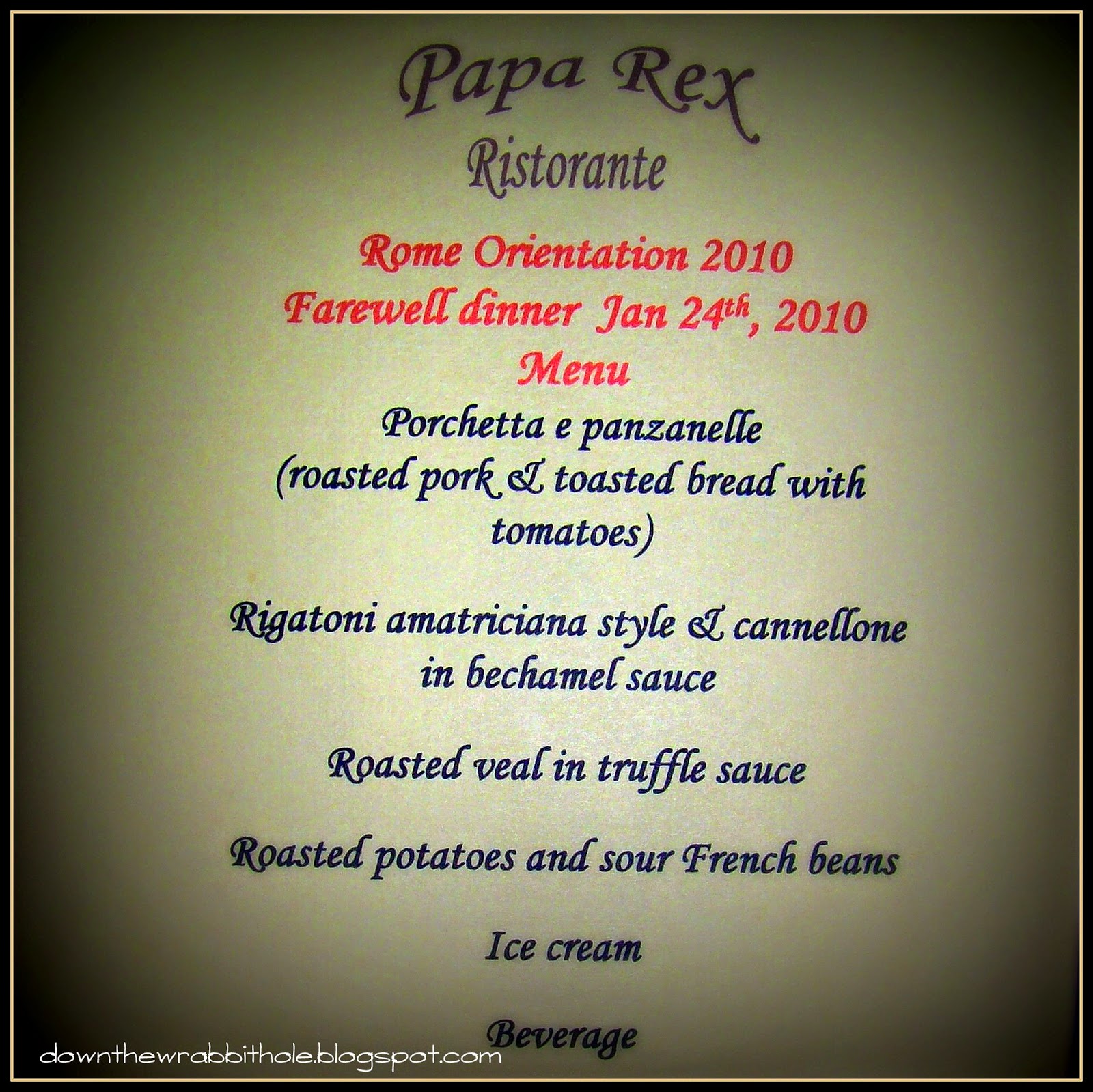 Down the Wrabbit Hole - The Travel Bucket List: Dining at "Papa Rex" in ...