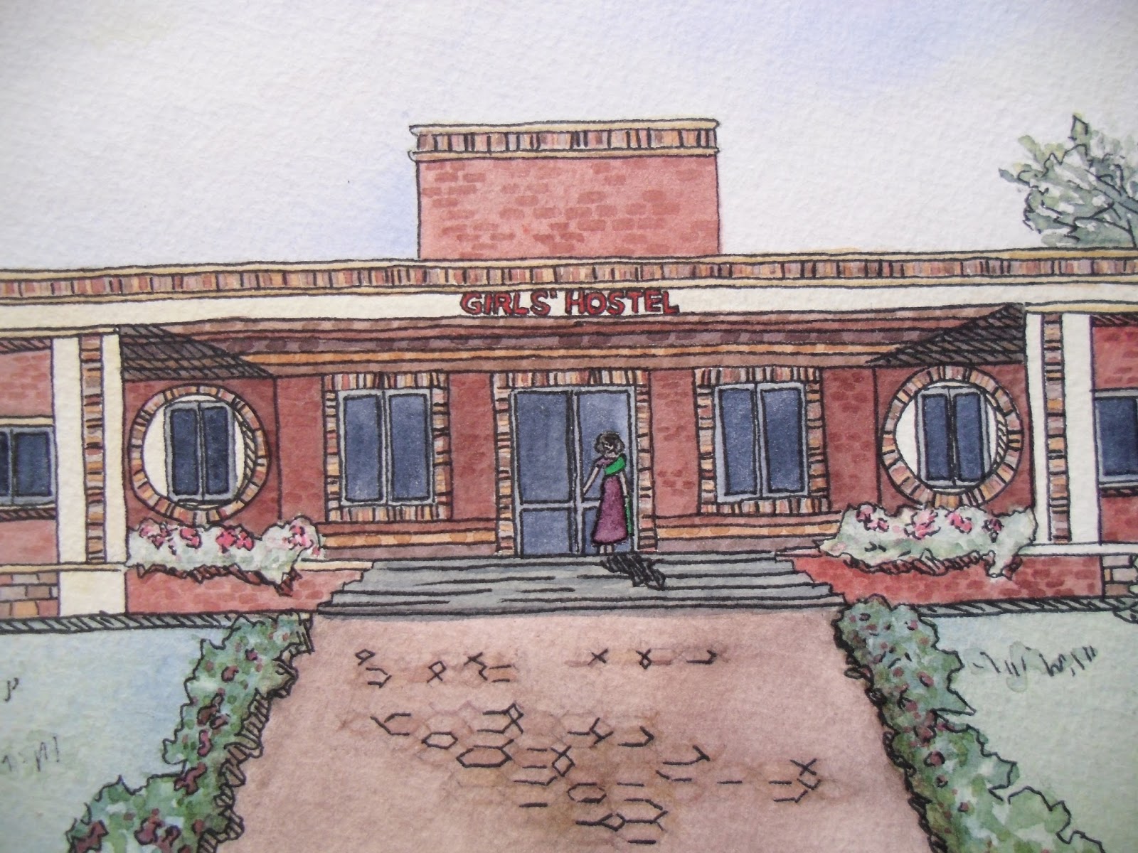 The Artwork of Laura D'Onofrio: Girls' Hostel Building - Rising Star ...