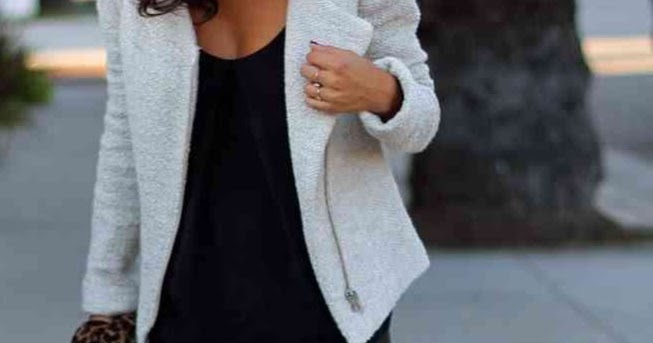 Street Style White Blazer Leather Pants And Silver Heels Luvtolook