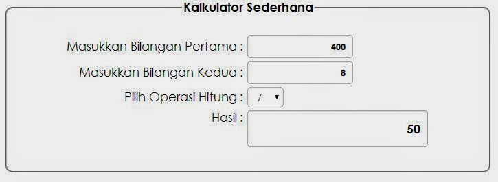 [LENGKAP] MEMBUAT KALKULATOR SEDERHANA DI PHP DENGAN AUTO SUBMIT/LOAD