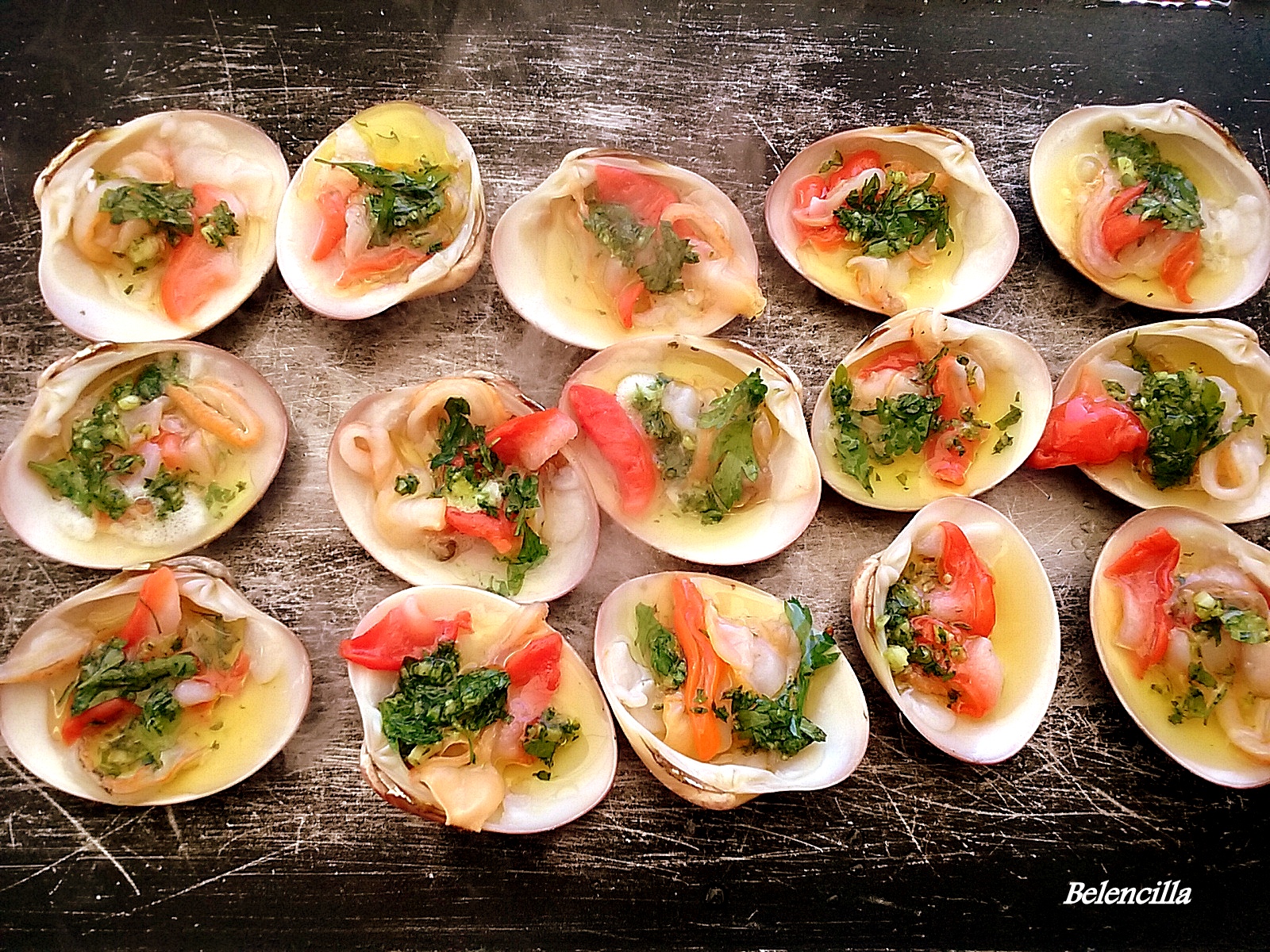 Conchas finas a la plancha