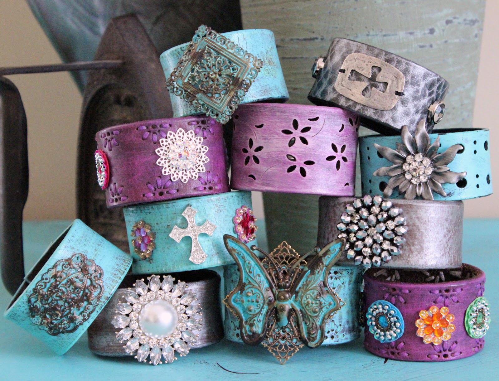 Ever Designs Blog: Introducing My New Line of Upcycled Leather Cuffs!
