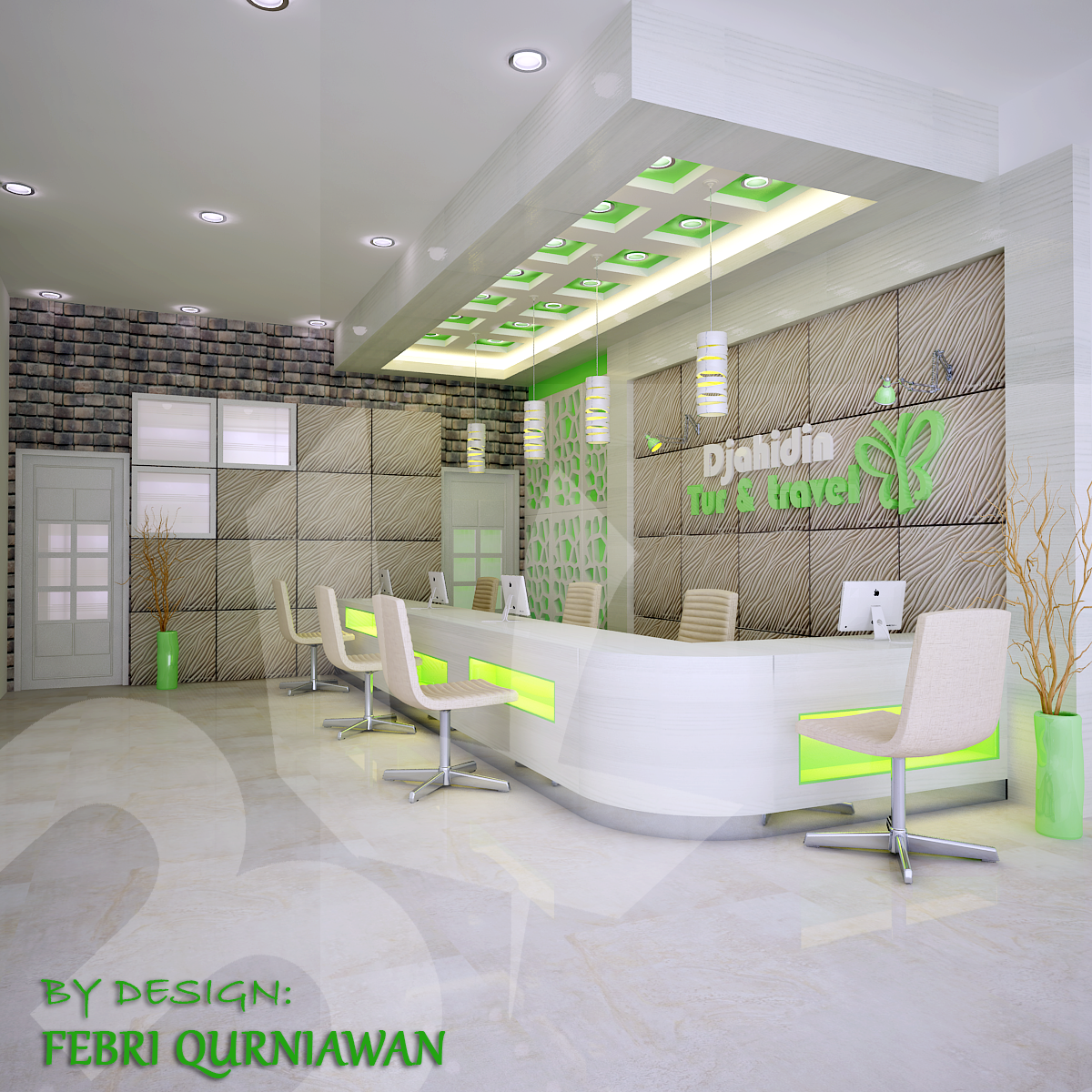 Membuat Interior Design Resepsionis | CV.Bangun Kreasi