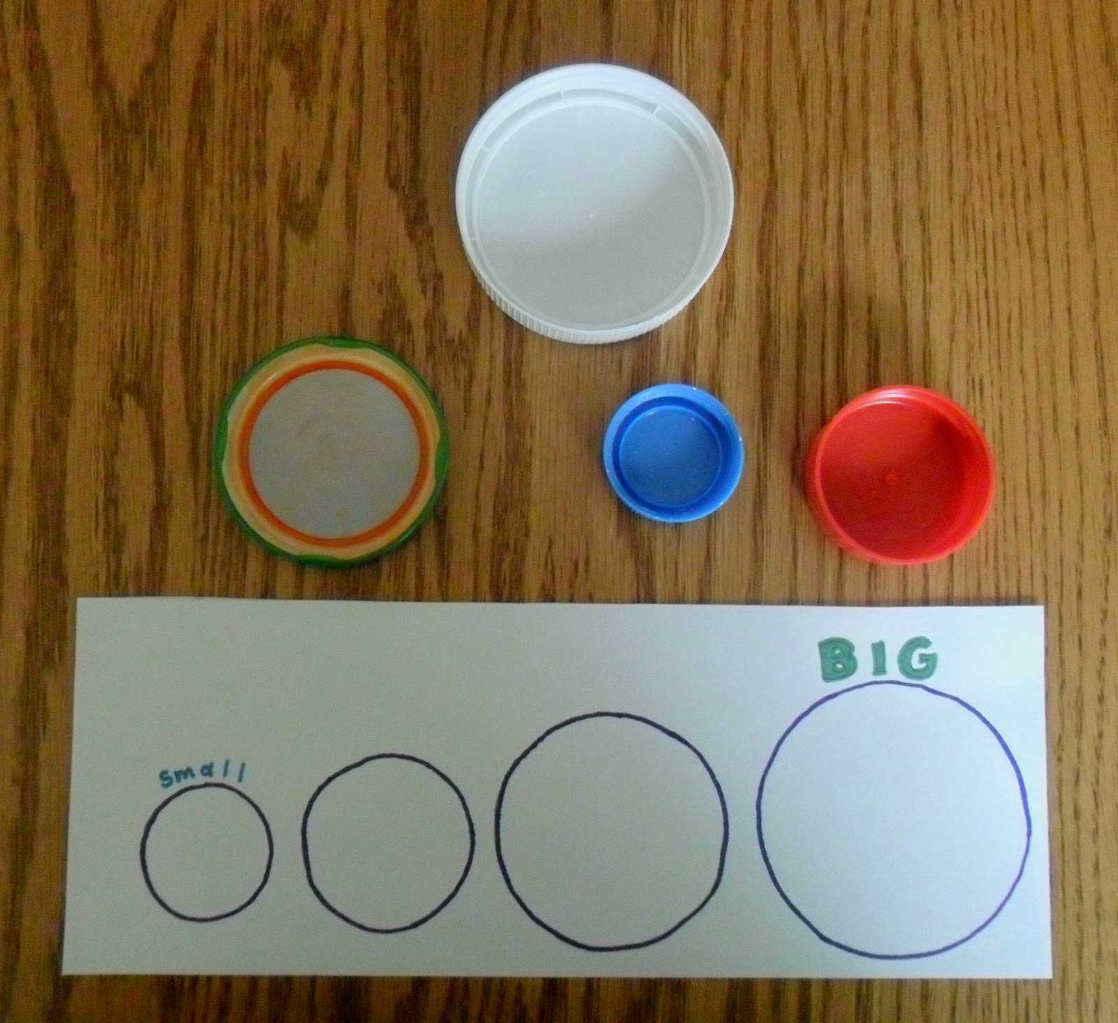 Bits and Pieces From My Life: Size Sorting Busy Bag