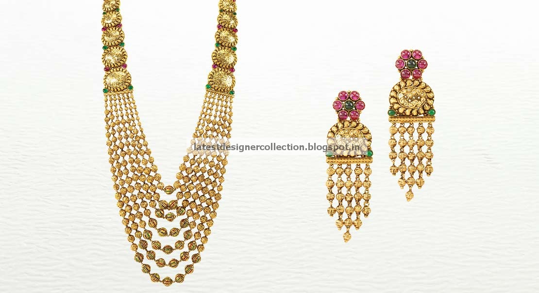 Hollow Beads With Enamel Highlights From Azva Jewellery ~ Latest Indian ...