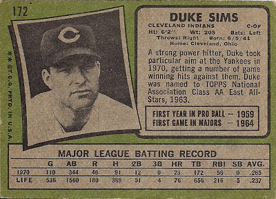 Topps 1971: no. 172 - duke sims