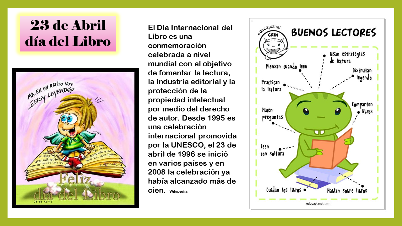 23 DE ABRIL DÍA DEL LIBRO