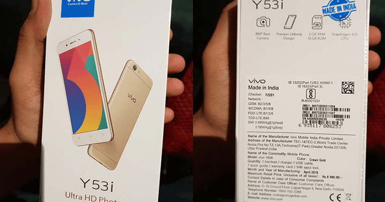 Vivo Y53i with the same Y53 specs announced