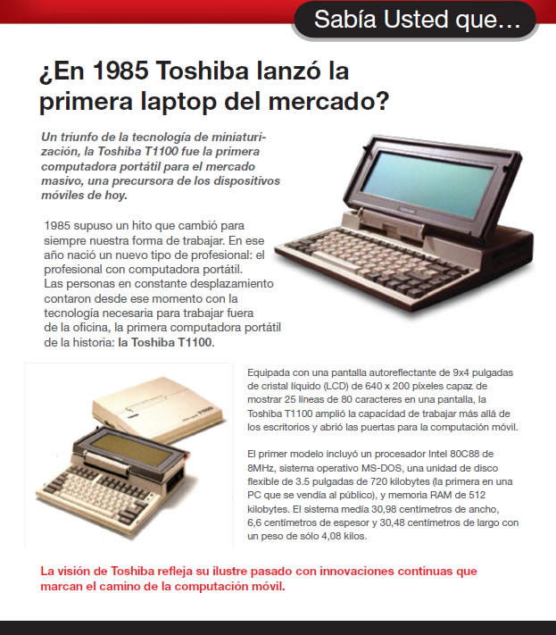 ¿Sabías que... Toshiba lanzó en 1985 la primera laptop del mercado ...