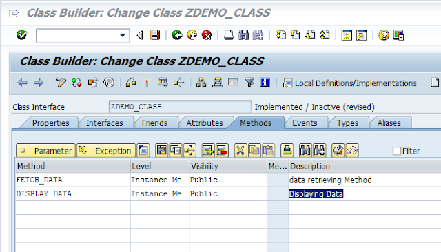 Step by Step Tutorial on Creating class in SAP ABAP Class Builder(SE24)