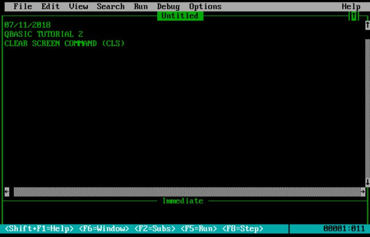QBASIC TUTORIAL 2 - CLS ~ ELITCODE - Learning Starts Here QBASIC TUTORIAL 2 - CLS ~ ELITCODE - Learning Starts Here