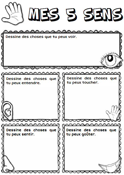 A l'encre violette: LES CINQ SENS