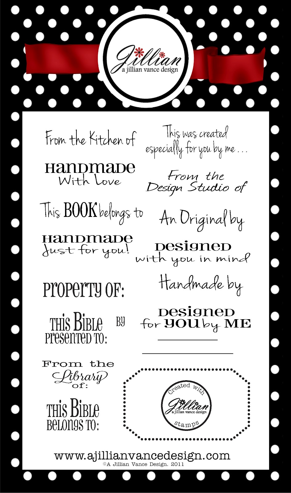 A Jillian Vance Design: Book Labels