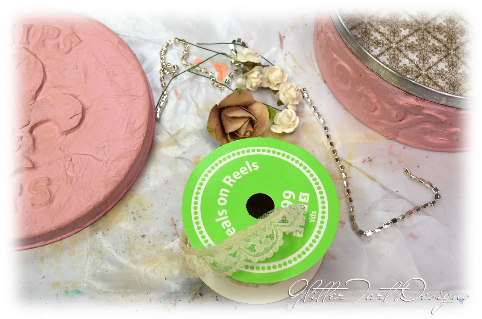 Glitter Tart Designs: How to make a tin look like an old box ~ Tutorial