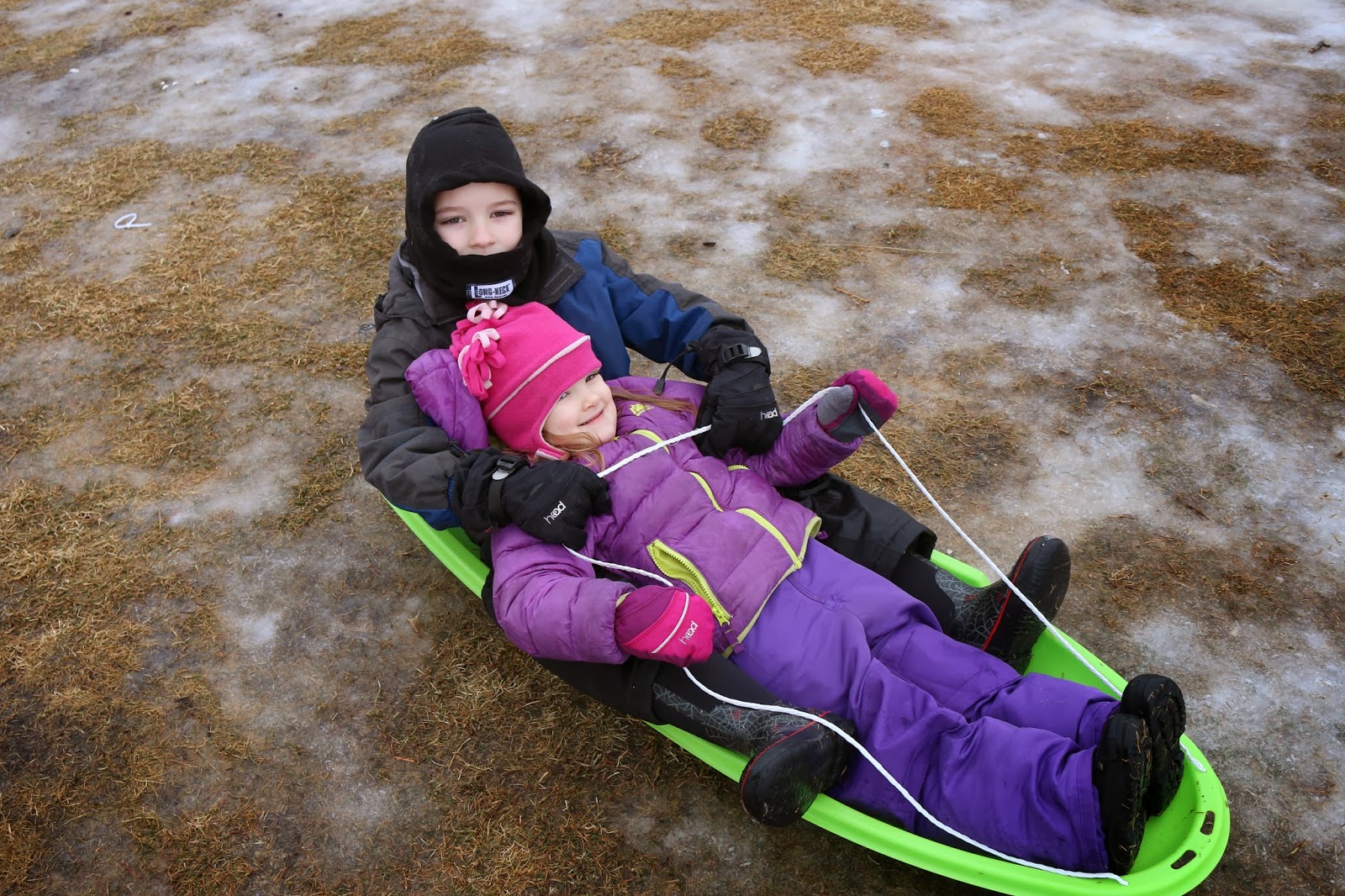 THE WESTON FAMILY: Ice Sledding at Kincaid Park