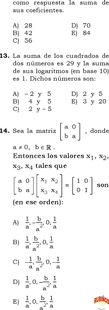 PROBLEMAS RESUELTOS DE ALGEBRA PREUNIVERSITARIA PDF