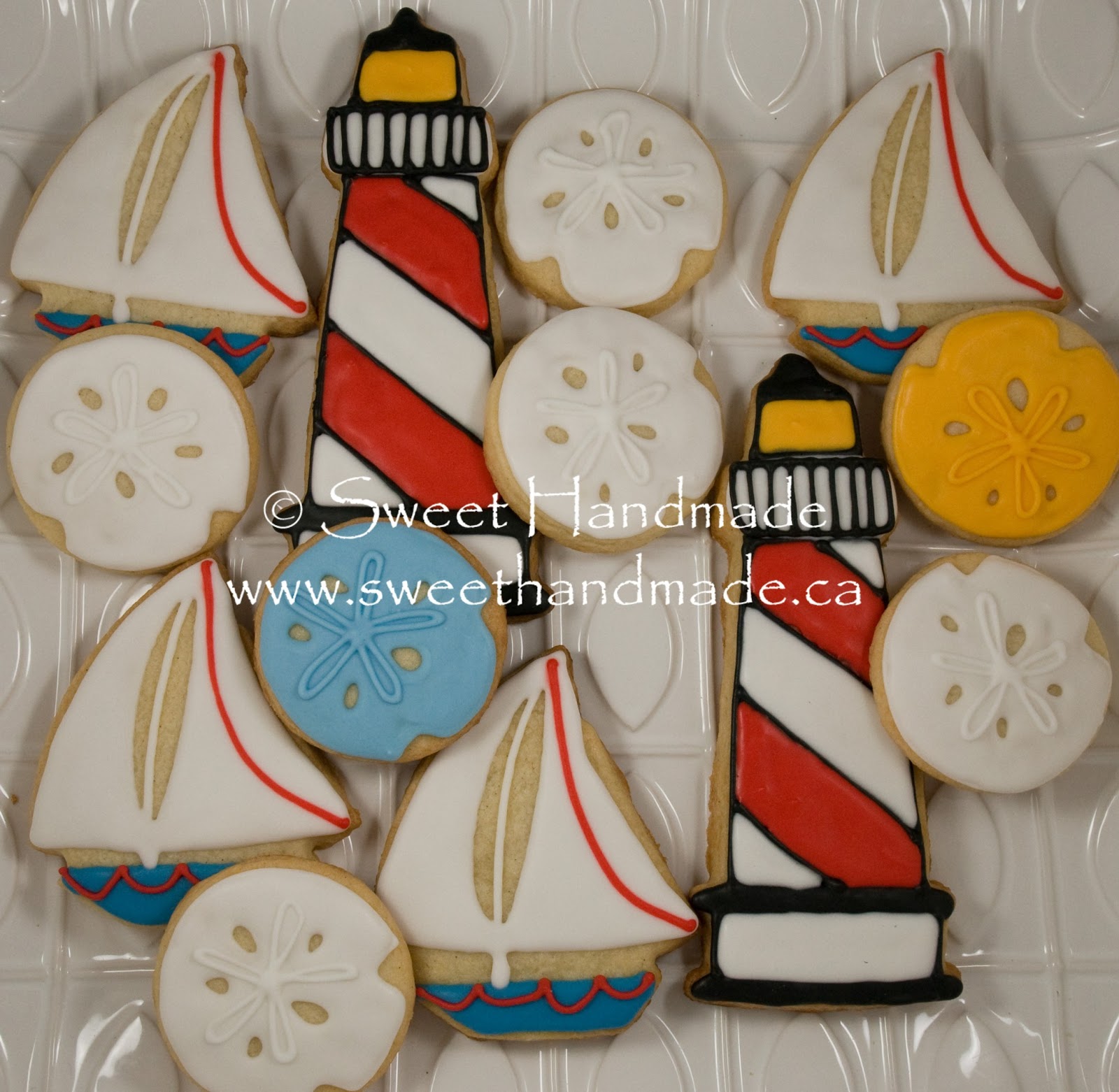Sweet Handmade Cookies: Lighthouses, Sailboats and Sand Dollar Cookies