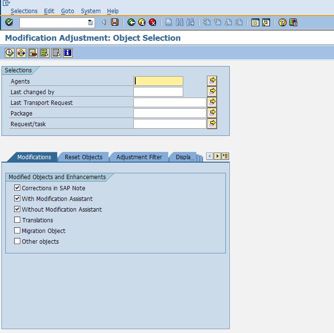 My SAP: T-code: SPAU Adjusting Repository Objects
