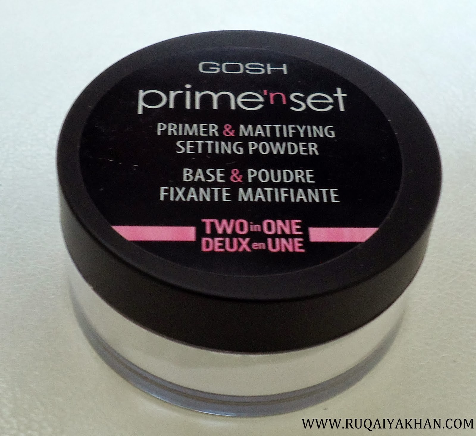 Ruqaiya Khan: GOSH Prime n Set Setting Powder Review