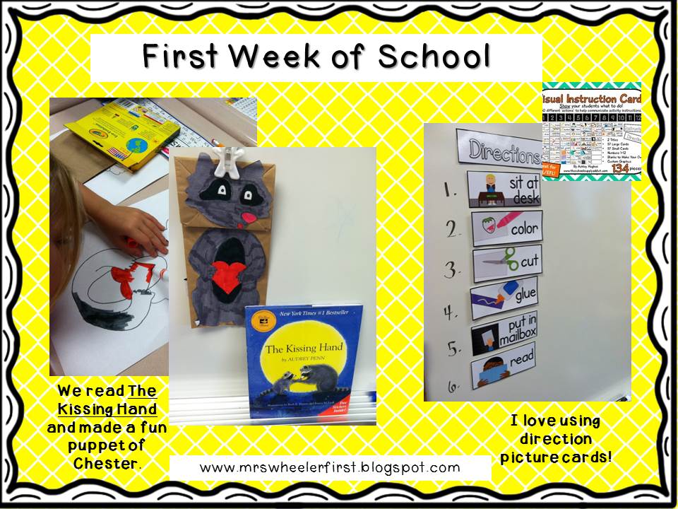 Mrs. Wheeler's First Grade Tidbits: First Week in Photos