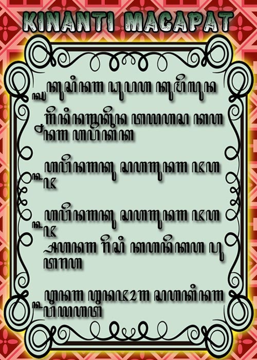 Tembang Macapat Kinanthi: Kinanti Aksara Jawa