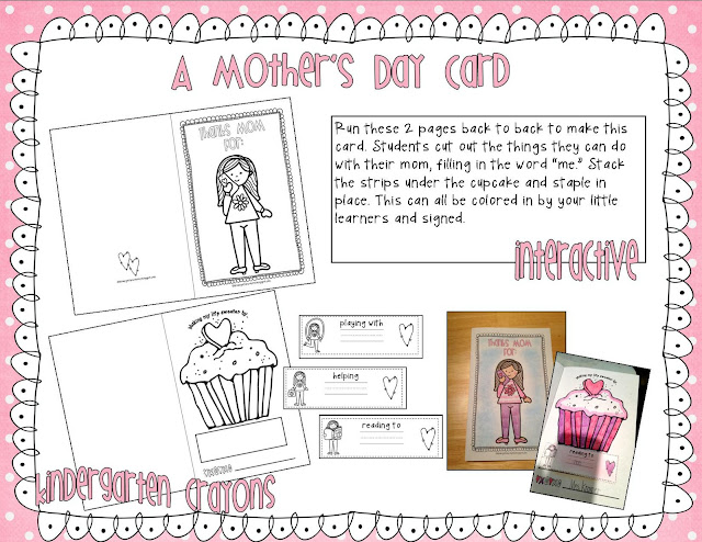 Kindergarten Crayons: An Interactive Mother's Day Card For Kinders
