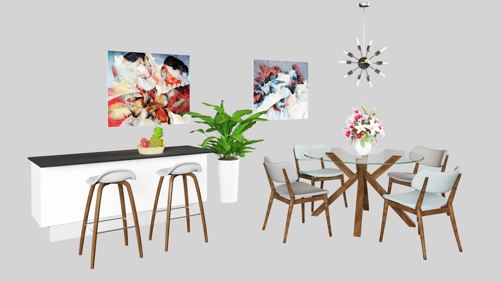 templates 3D: Kitchen & Dining