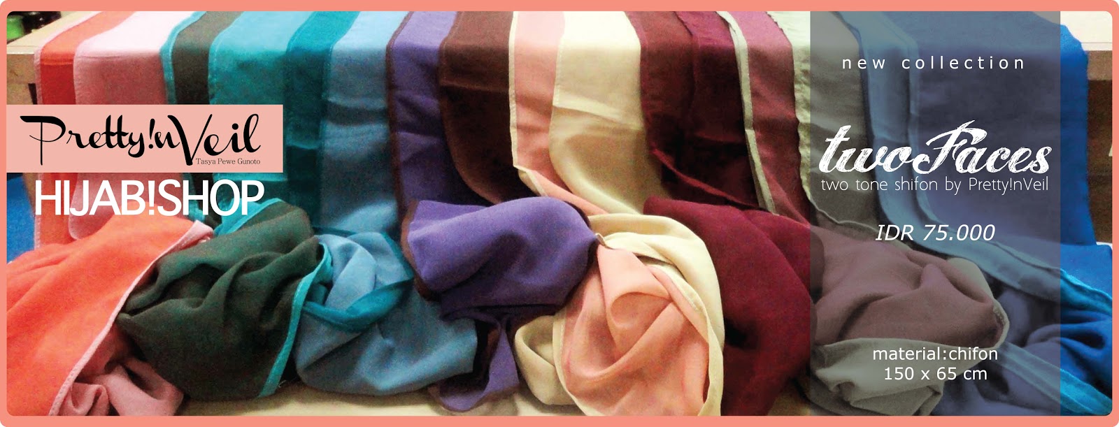New Collection : TwoFaces (two tone shifon hijab) | Tutorial Hijab | Belajar Berjilbab Online