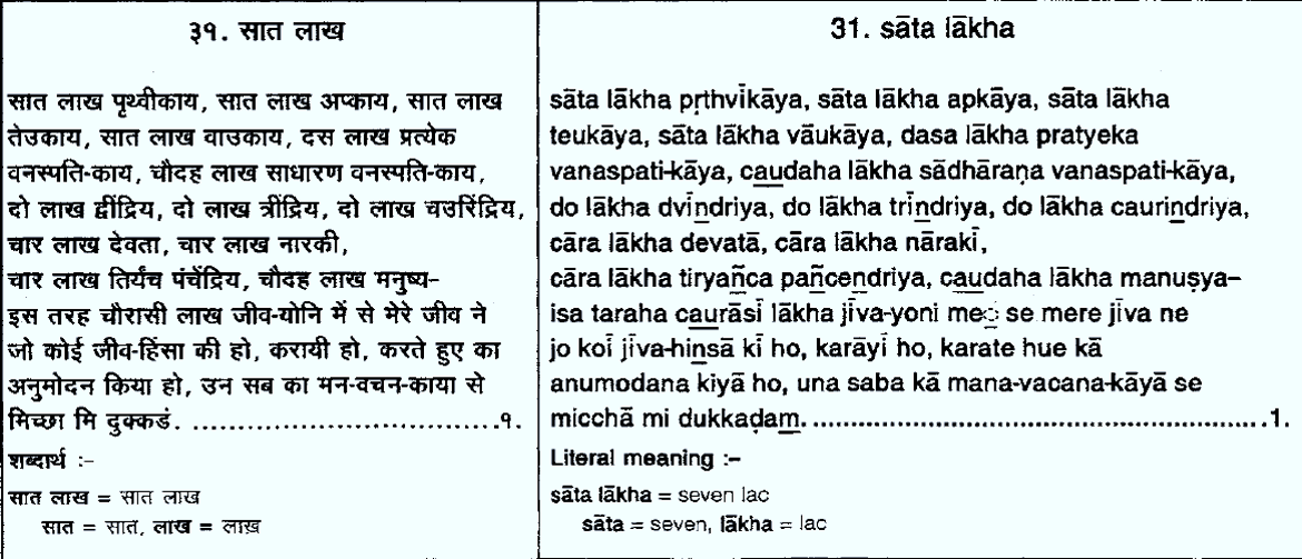 SHREE JINAVACHAN STOTRAS: SATH LAKH SUTRA : सात लाख सूत्र :SATLAKH ...