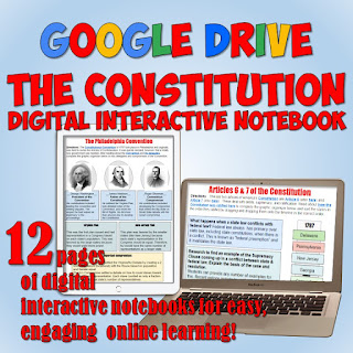 Students of History: Constitution Google Drive Interactive Notebook
