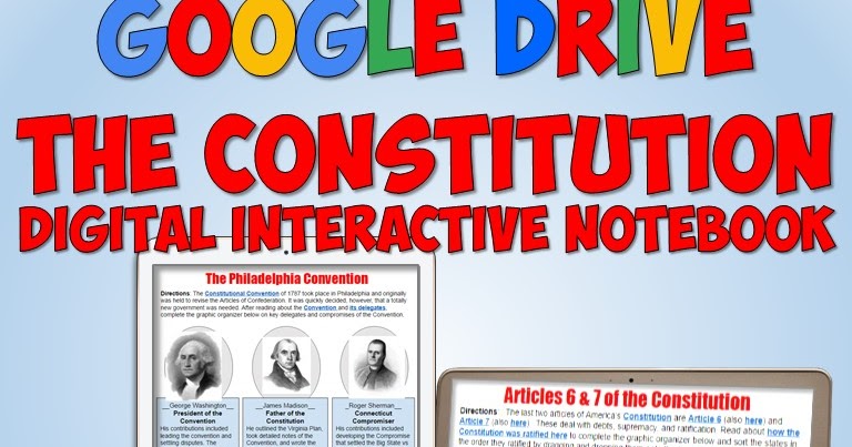 Students of History: Constitution Google Drive Interactive Notebook