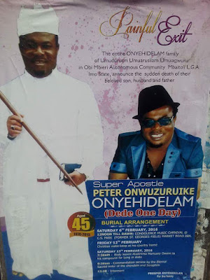 Photos from the candle light procession for late Nollywood actor Dede ...