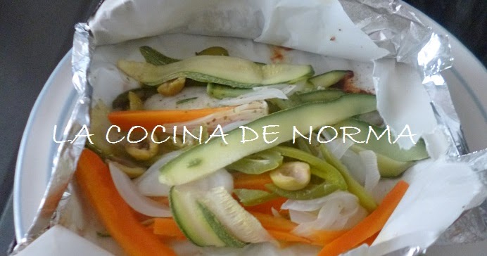 PESCADO EMPAPELADO CON VEGETALES - La Cocina de Norma
