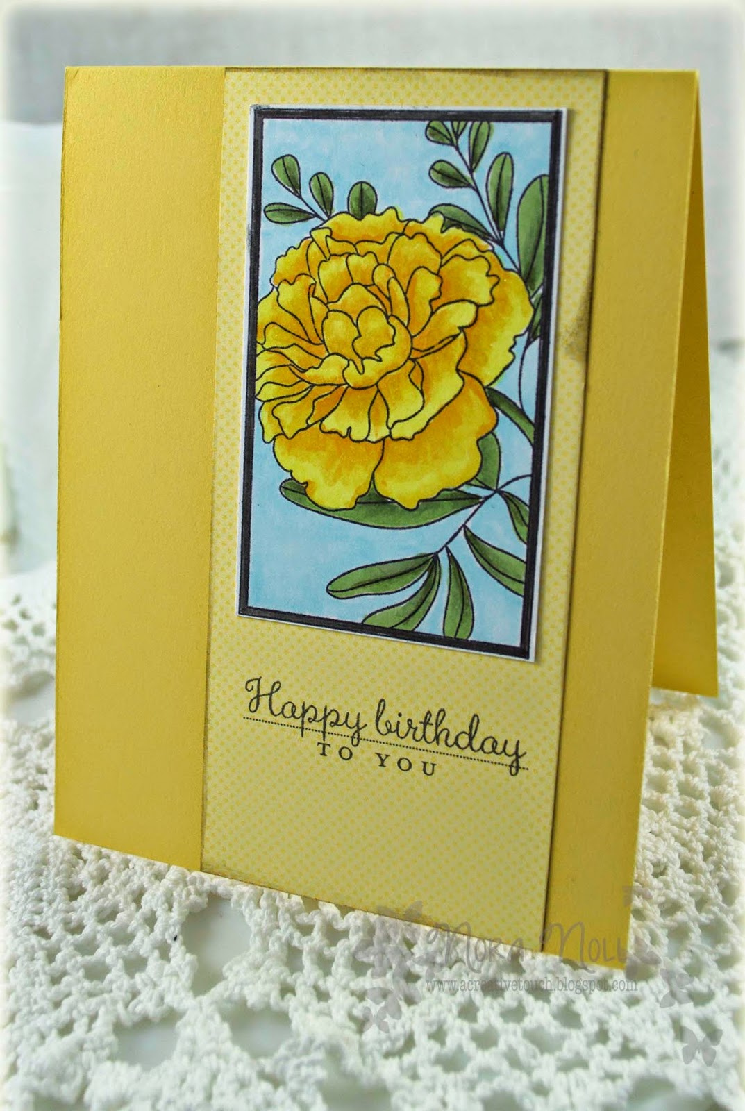 A Creative Touch: MORE Paper Trey Ink Botanical Block's cards: Carnations