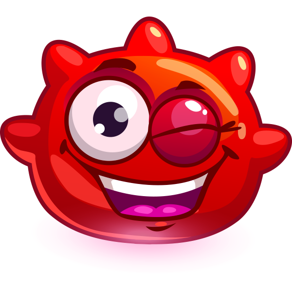 Red Spiky Smiley | Symbols & Emoticons