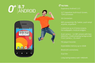 O+Plus 8.7 Android Phone Specifications and Price