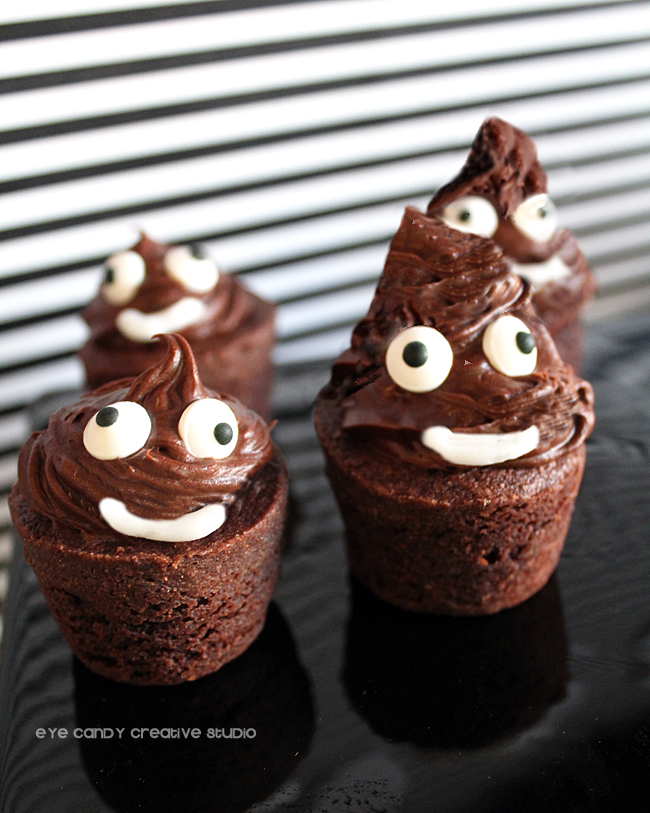Eye Candy Creative Studio: EATS :: Poo Emoji Brownie Bites
